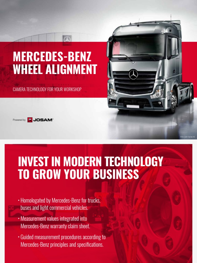 Mercedes-Benz Wheel Alignment Solutions | PDF | Mercedes Benz | Truck