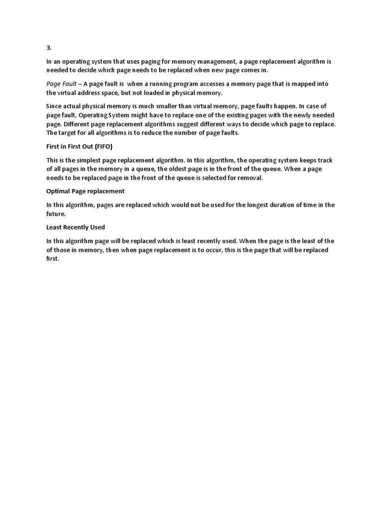 Page replacement algorithms explained | PDF