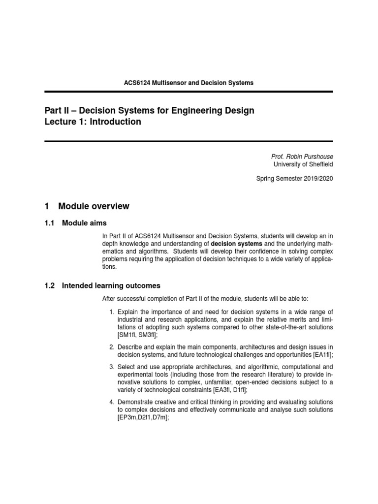 ACS6124 Part II - Lecture 1 - Introduction | PDF | Mathematical ...