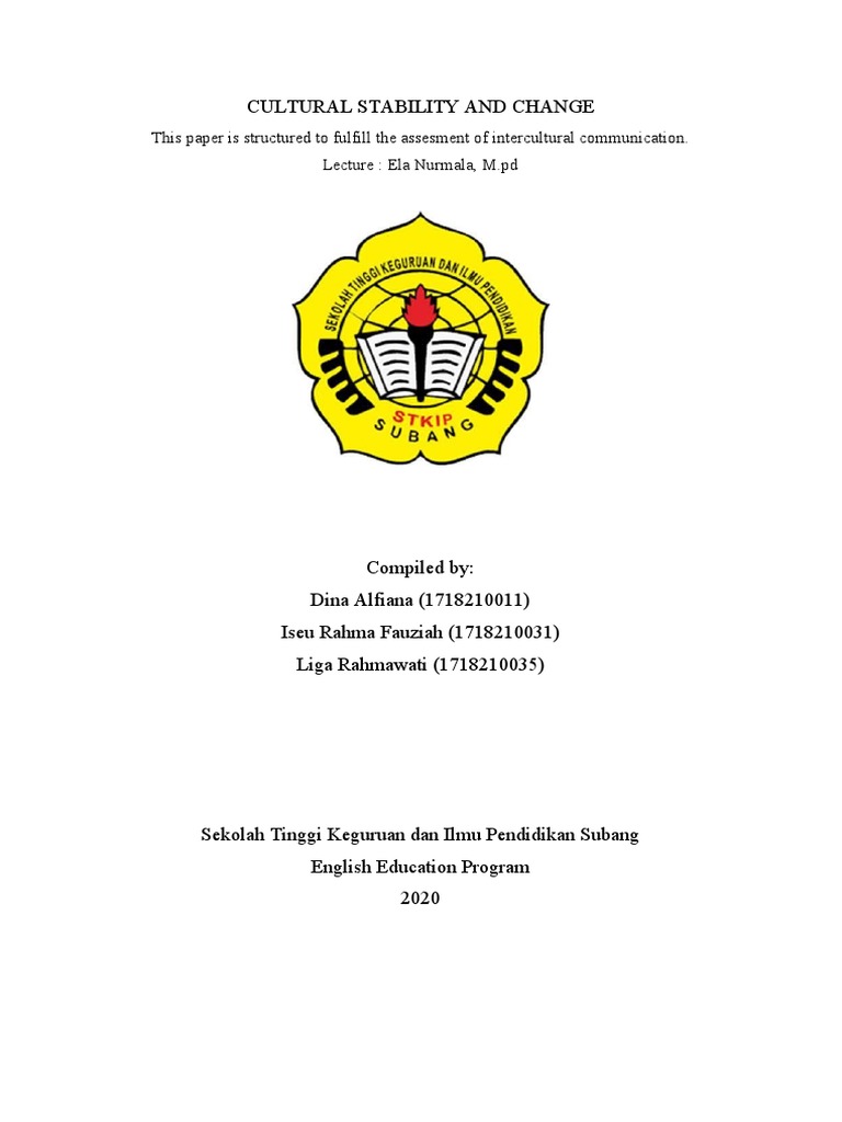 Cultural Stability and Change | PDF | Organizational Culture | Evolution