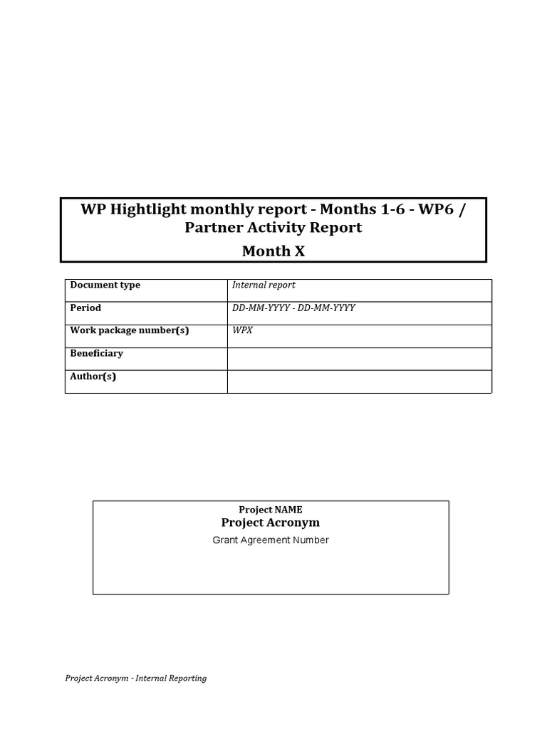 Internal Report Template.201909 | PDF | Business