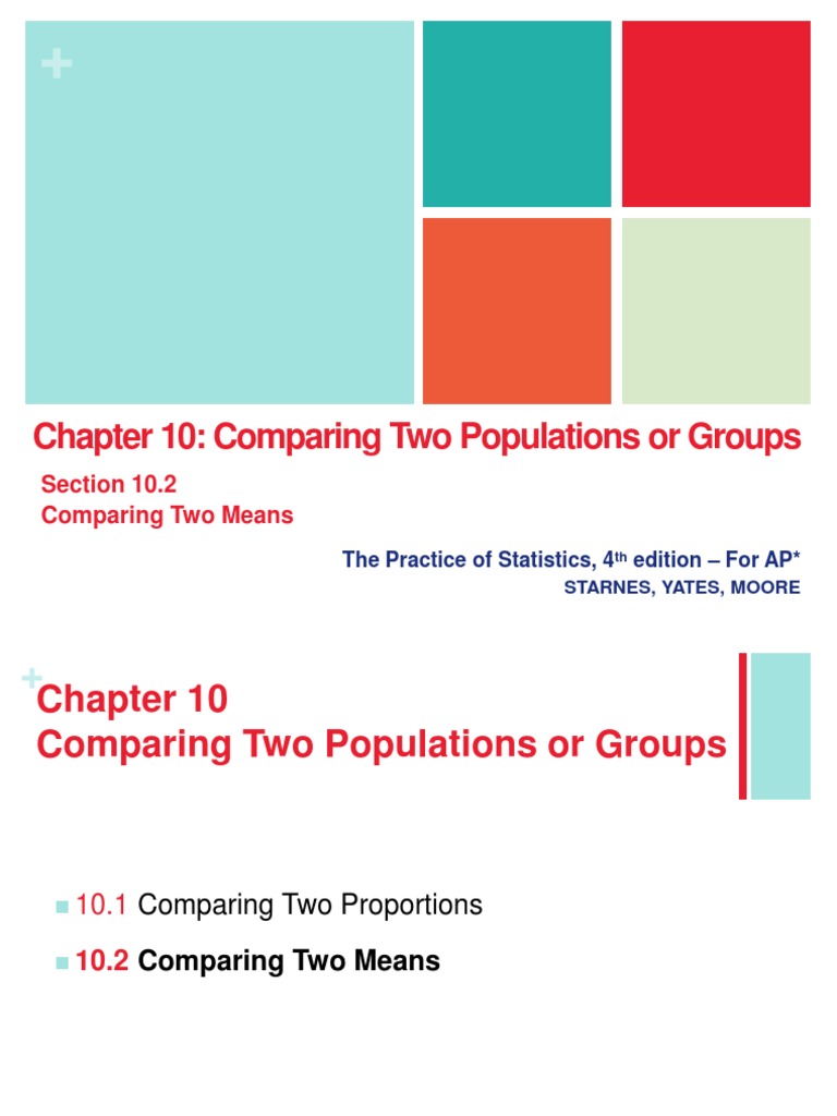 Chapter 10 Comparing Two Populations or Groups-10.2 | PDF | Student's T ...