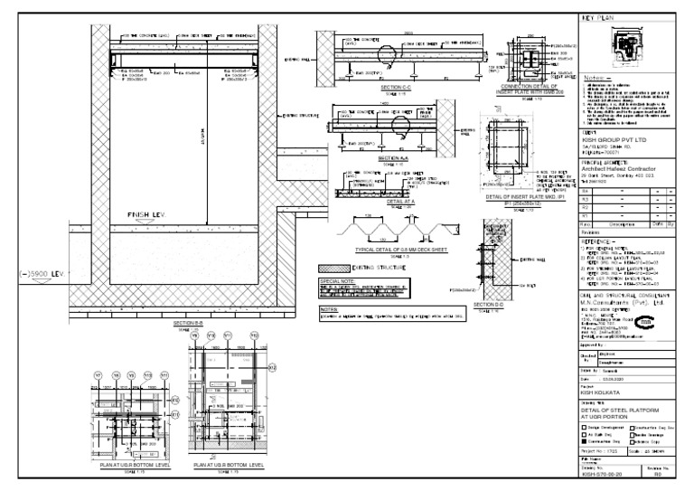 Section C-C Connection Detail of Insert Plate With Ismb 200: Kish Group ...