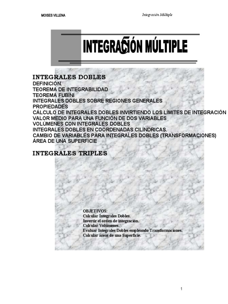 5-Integración Múltiple | PDF | Integral | Objetos matemáticos