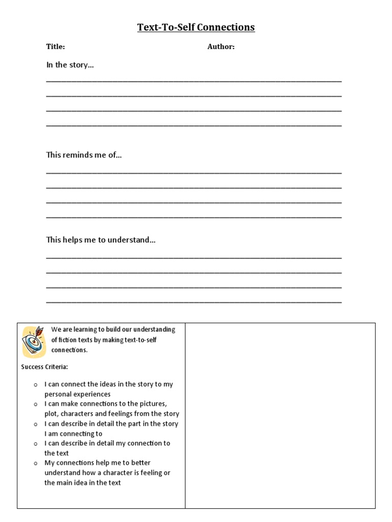 Building Text-to-Self Connections | PDF