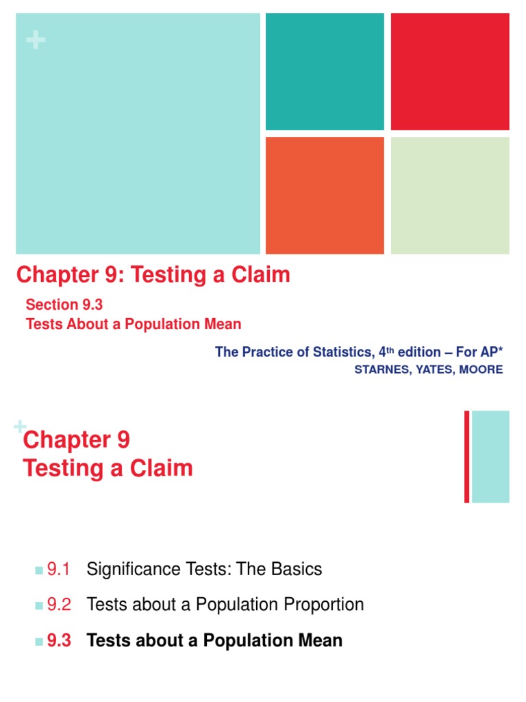 Chapter 9 Testing A Claim-9.3 | PDF | Statistical Hypothesis Testing ...