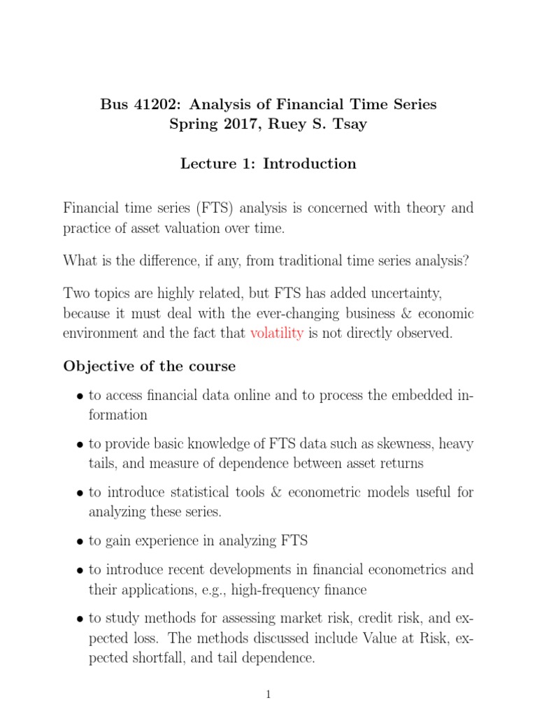 Lec1 17 | PDF | Time Series | Correlation And Dependence
