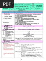 Detailed Lesson Plan in Dressmaking/Tailoring I - Objectives | PDF ...