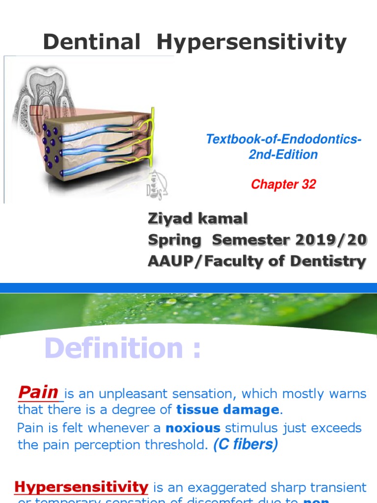 Dentin Hypersensitivity | PDF | Pain | Stimulus (Physiology)