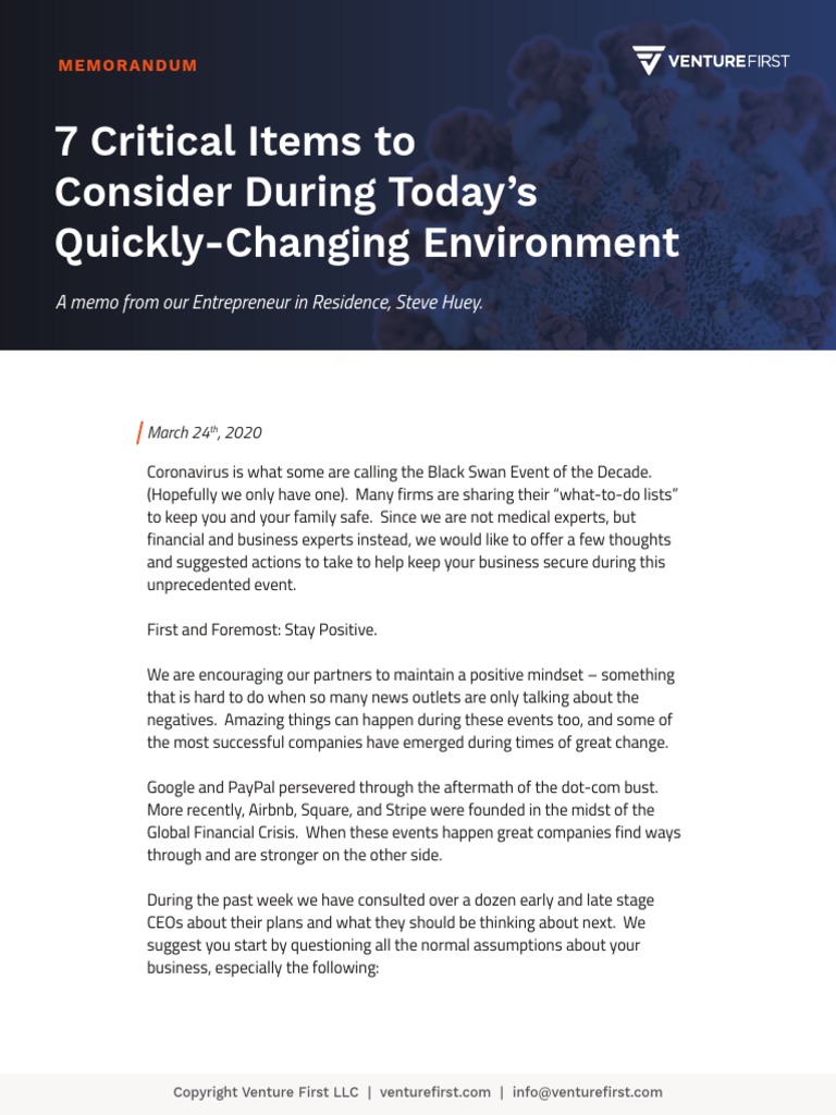 7 Critical Items To Consider | PDF | Investor | Business