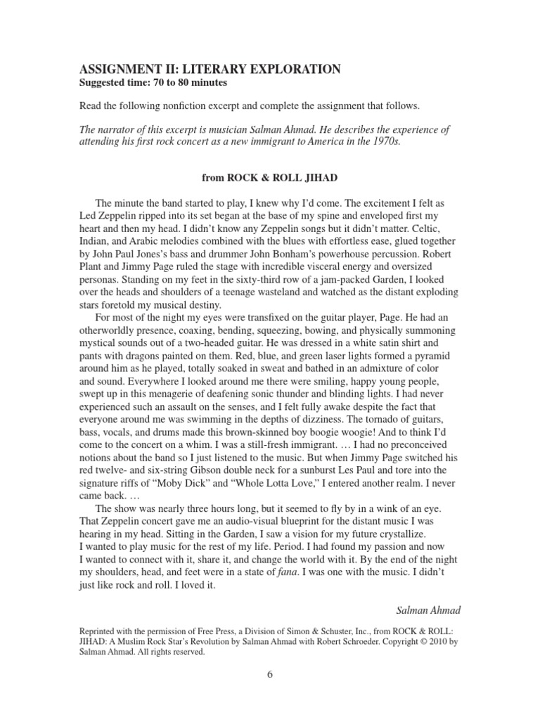 30-2 Literary Exploration | PDF | Entertainment (General)