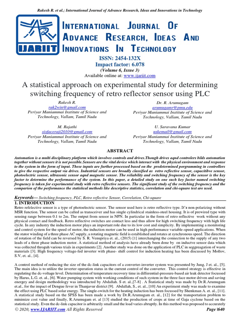 Full Paper PDF | PDF | Programmable Logic Controller | Electric Motor