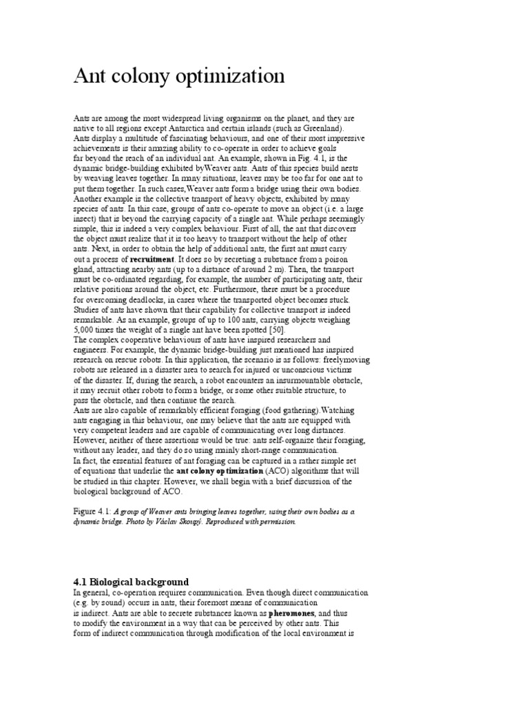Ant Colony Optimization | PDF | Ant | Applied Mathematics