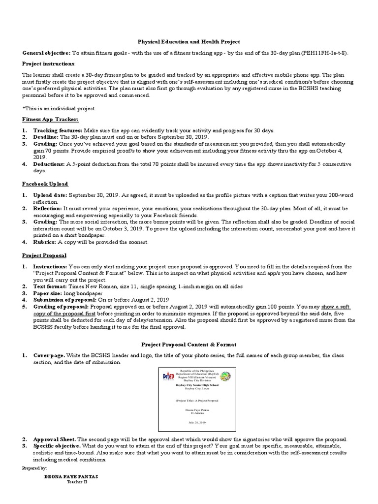 Physical Education and Health Project (Grade 11) | PDF | Body Mass ...