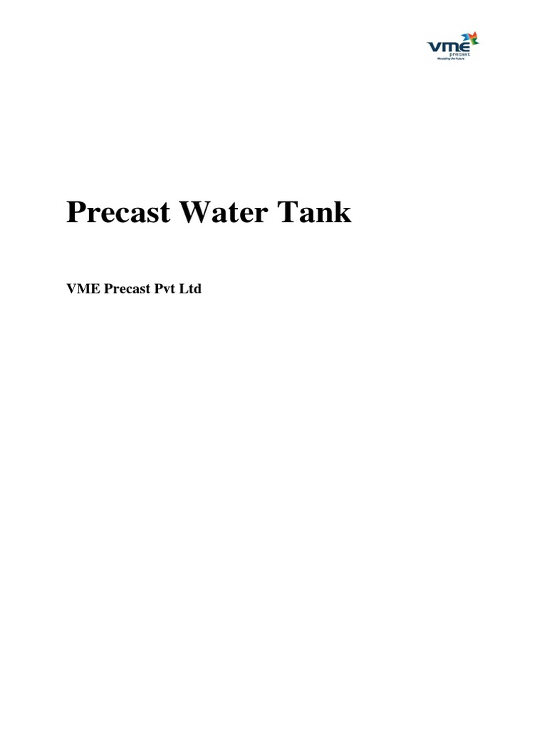 Precast Water Tanks | PDF | Precast Concrete | Concrete