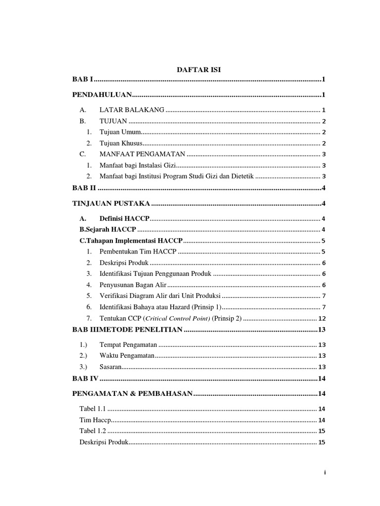 Laporan Haccp Sate Lilit Daging KLPK B | PDF