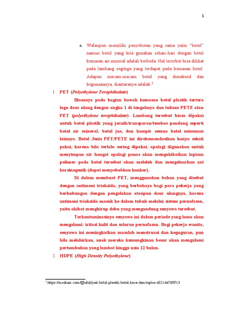 Jenis Jenis Botol | PDF