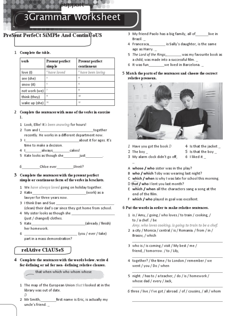 UNIT 3 Grammar Worksheet Support | PDF | Semiotics | Syntax