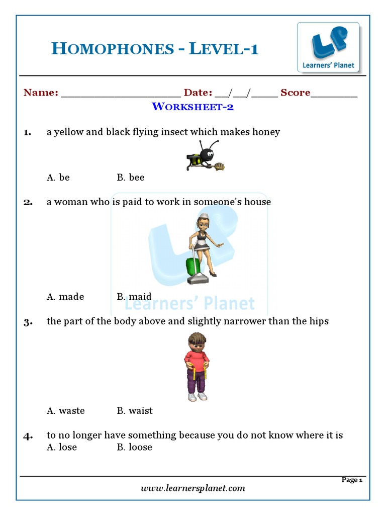 Confusing words-MCQ Worksheet | PDF