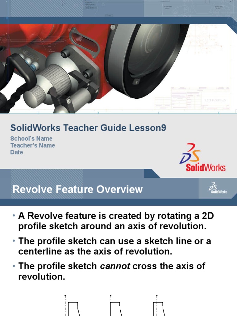 Solidworks Teacher Guide Lesson9: School'S Name Teacher'S Name Date ...
