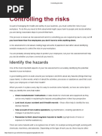 Hse Five Steps To Risk Assessment | PDF | Hazards | Risk