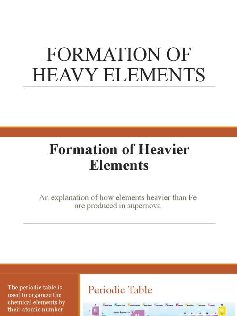 Formation of Heavy Elements | PDF