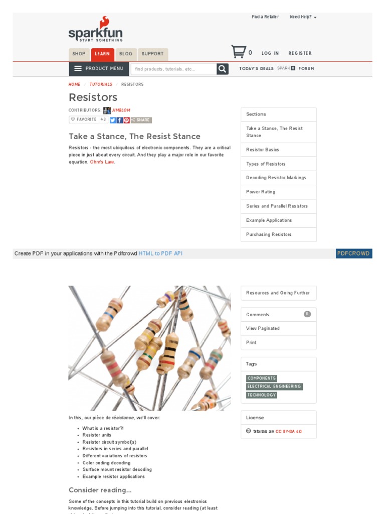 Resistors: Take A Stance, The Resist Stance | PDF | Resistor | Series ...