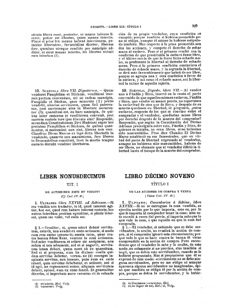 Digesto, Libro 19 | PDF