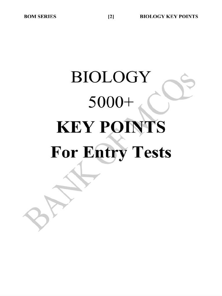 5000 Biology Key Points | PDF