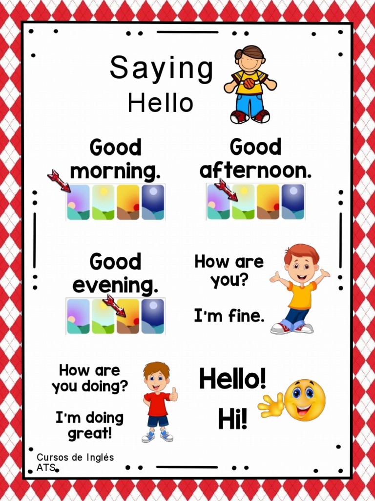 Ficha de Saludos y Despedidas en Ingles | PDF