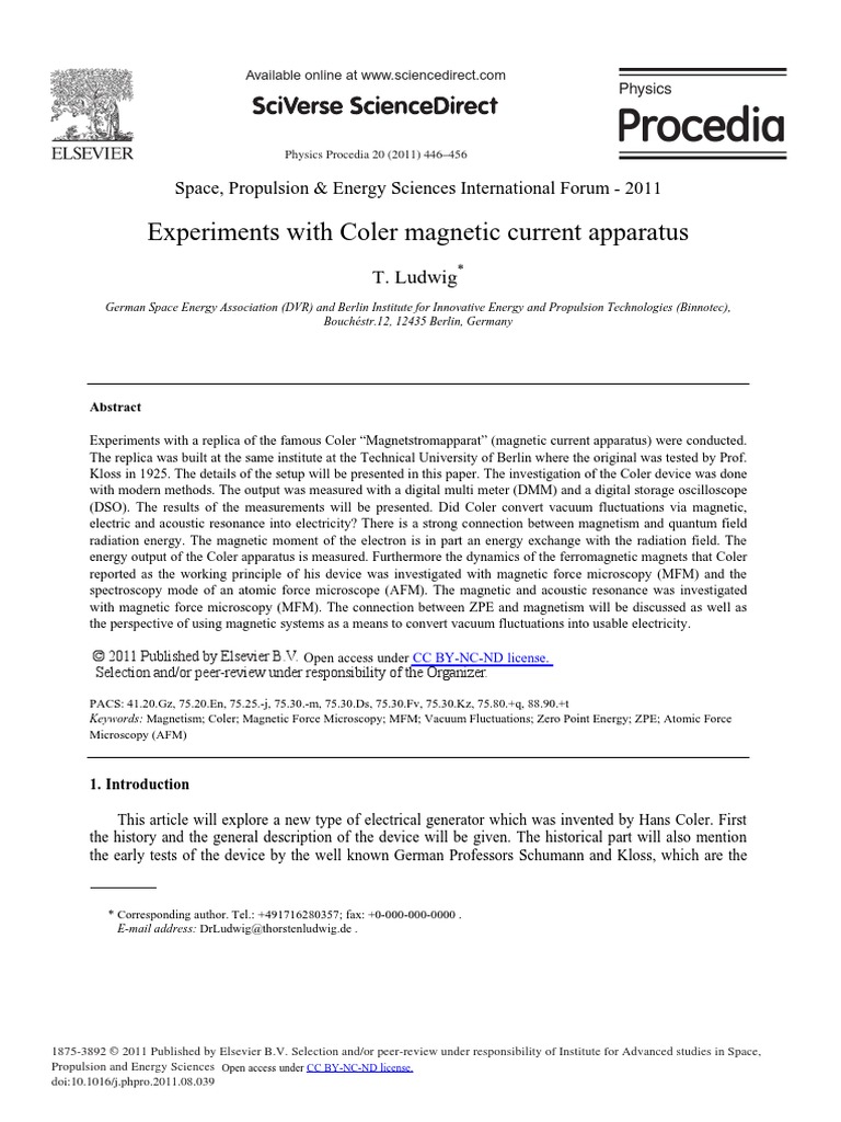 Coler Magnetic Current Apparatus | PDF | Atomic Force Microscopy ...