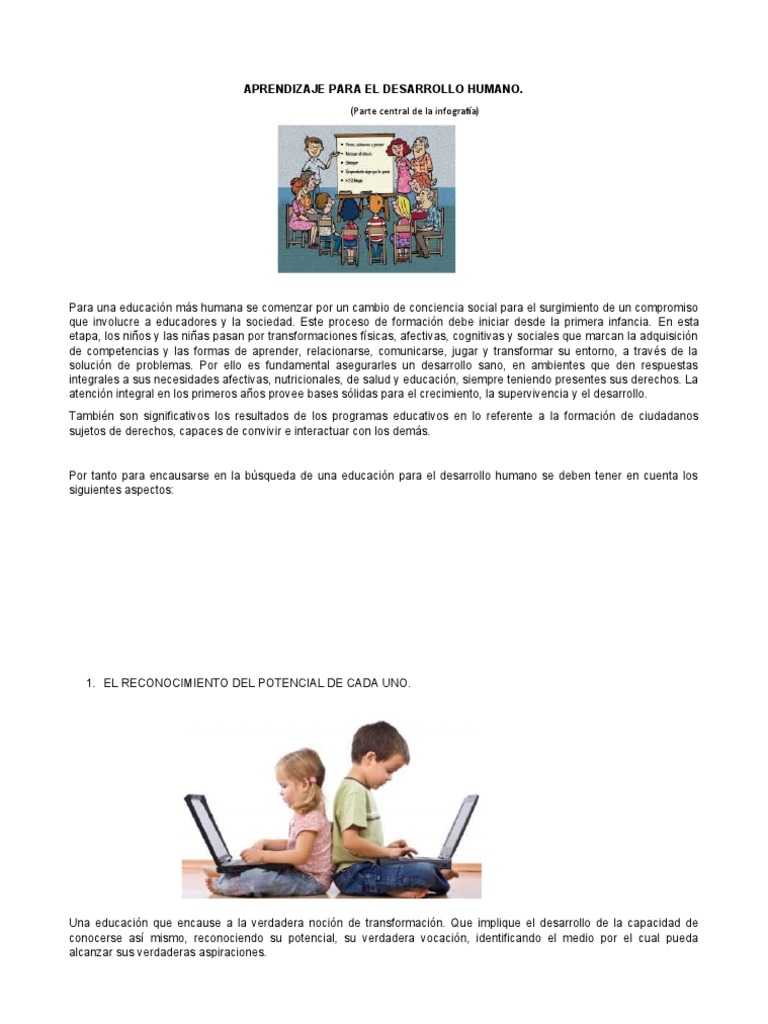 (INFOGRAFIA) Bases Sólidas para El Desarrollo Humano | PDF | Educación ...