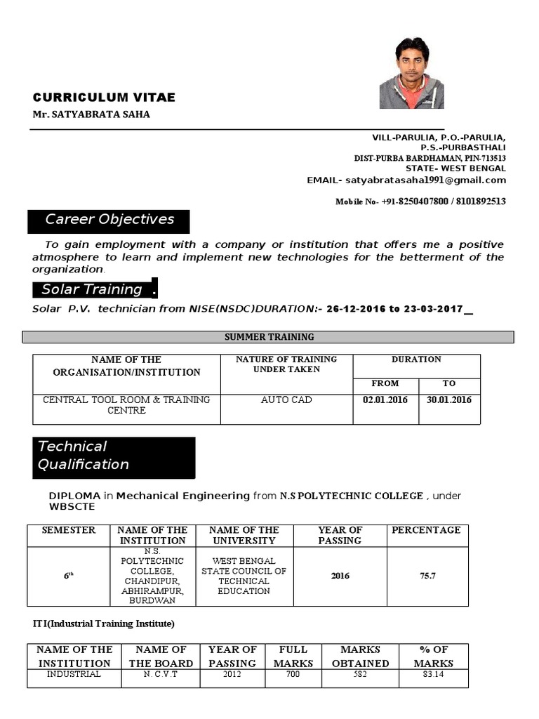 Career Objectives: Curriculum Vitae | PDF | Behavior Modification | Learning