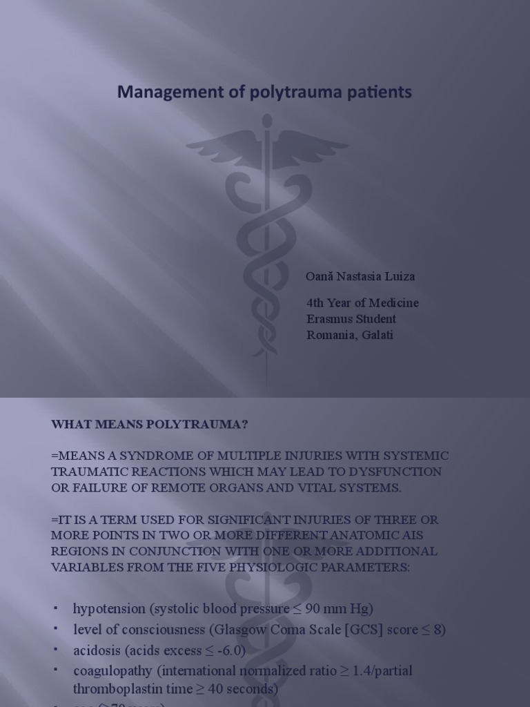 Polytrauma Management Protocol Overview | PDF | Major Trauma | Health ...