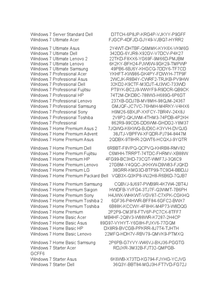 Seriales para Windos | PDF | Windows 10 | Dell