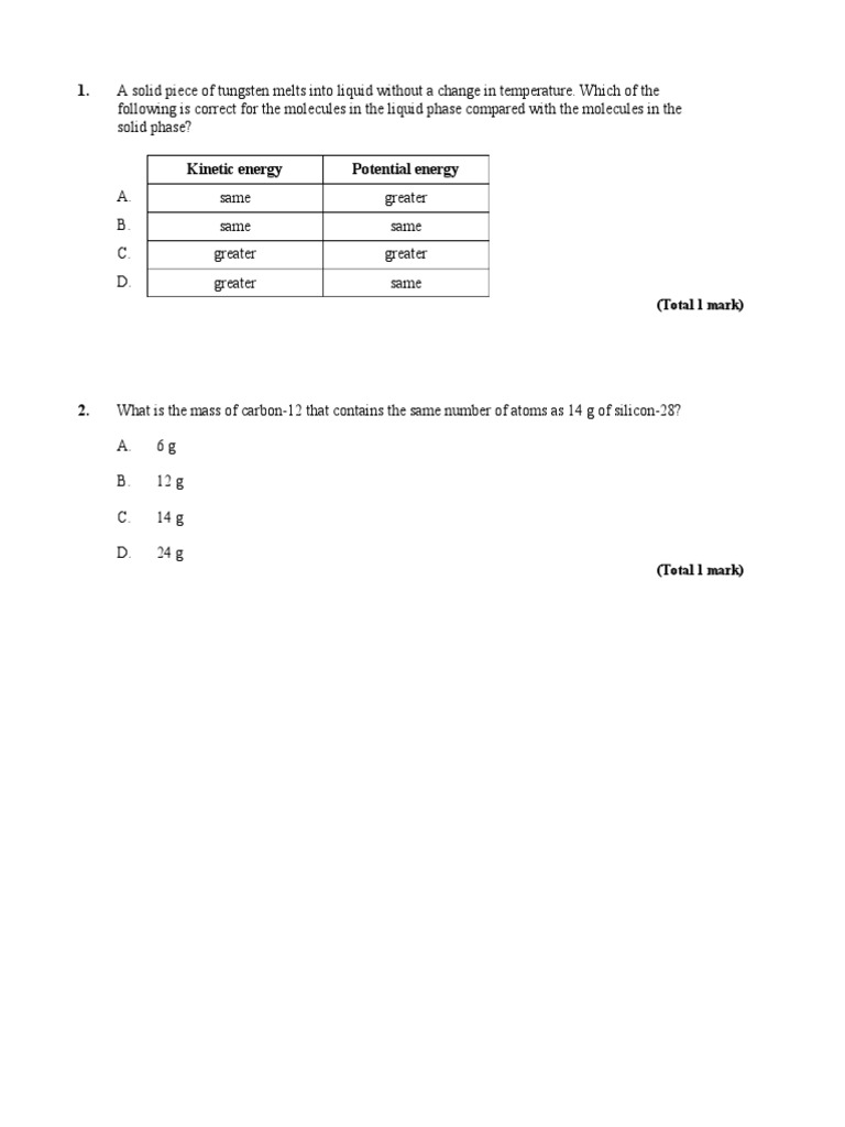 Thermal Physics Questions IB Question Bank | PDF | Latent Heat | Boiling