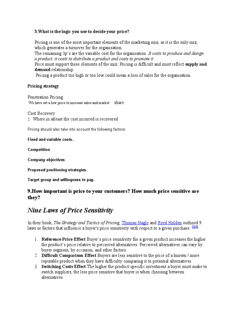 Pricing | PDF | Pricing | Prices