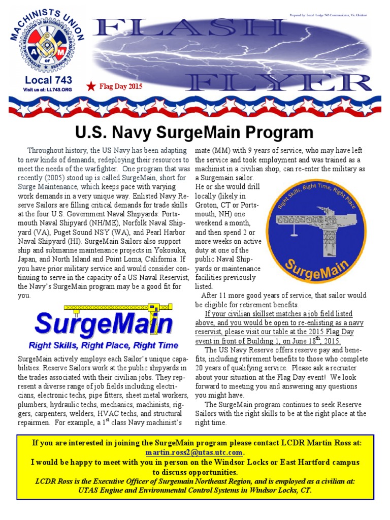 SurgeMain Flier | PDF | United States Navy | Ships Of The United States