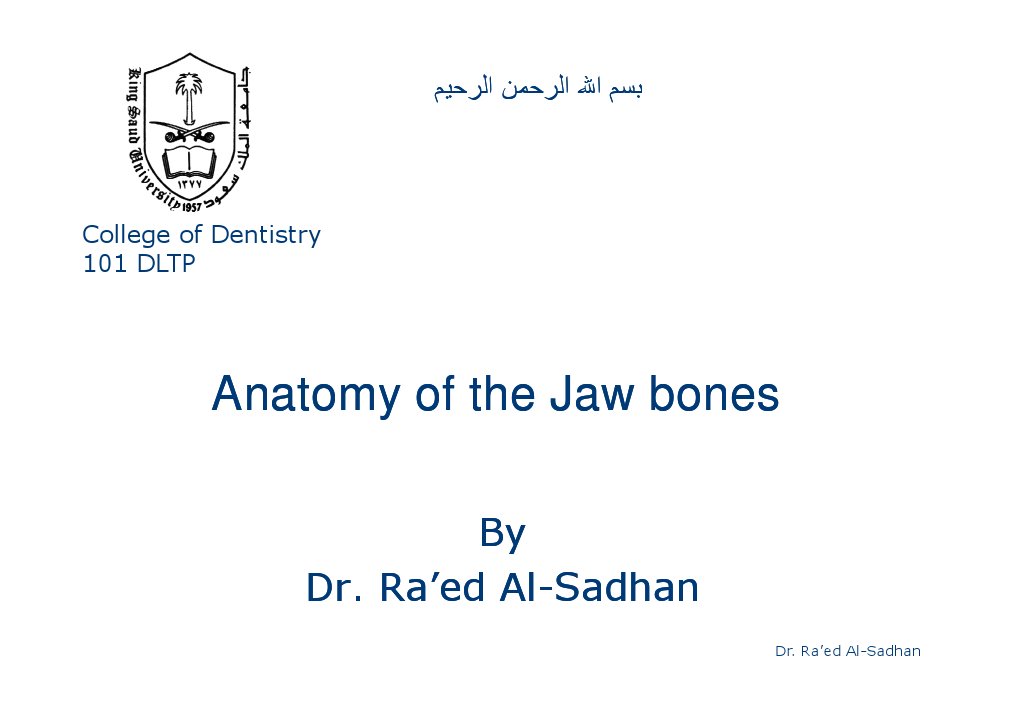 Anatomy of The Jaw Bones | PDF