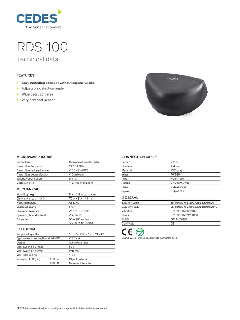 001236en Ds rds100 | PDF | Microwave | Radar