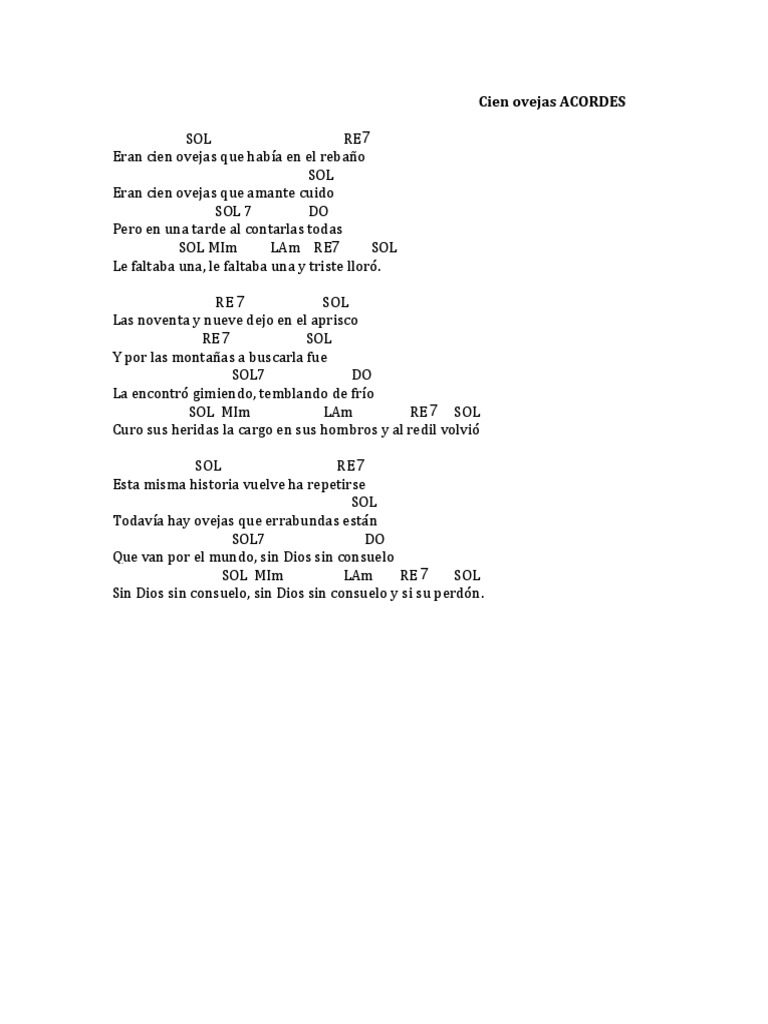 Cien Ovejas ACORDES | PDF