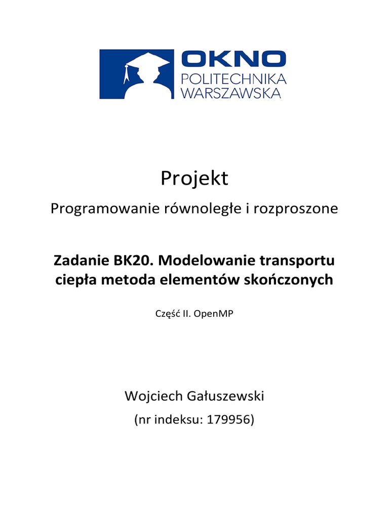 Programowanie Rozproszone (Część 2 - OpenMP) | PDF