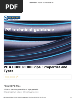 PE100 Material Properties Overview | PDF | Yield (Engineering ...