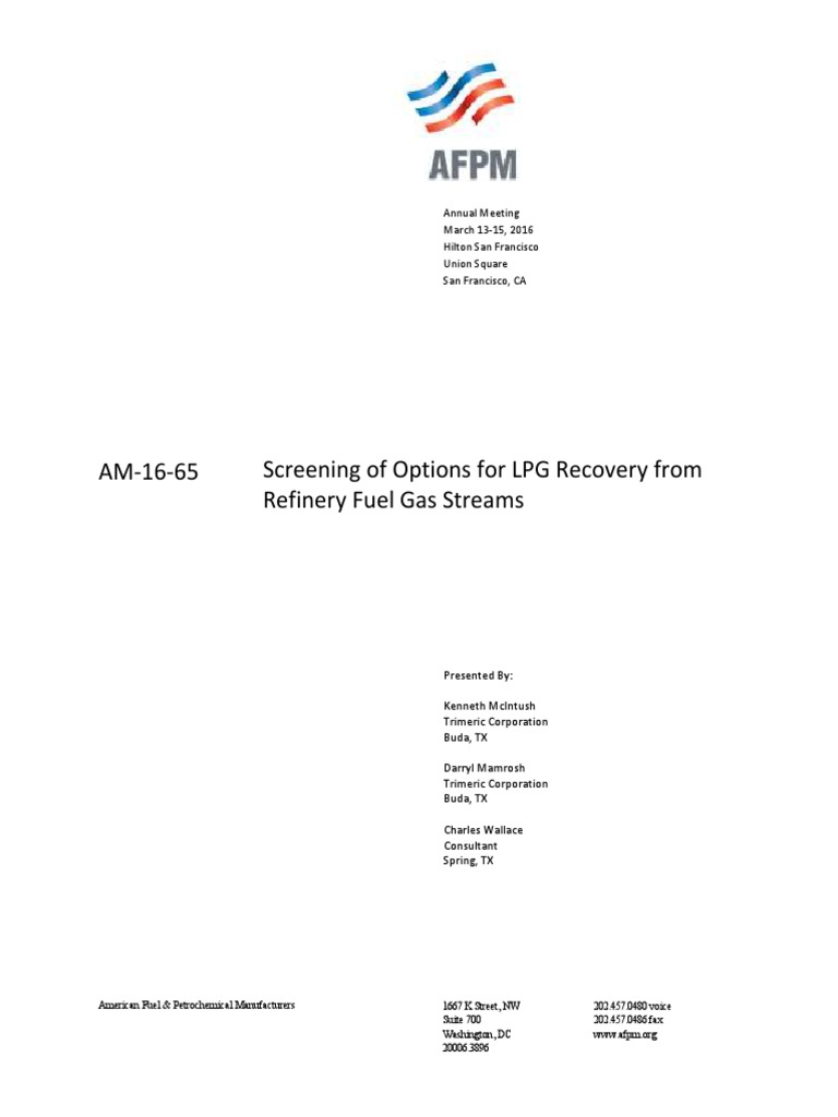Am 16 65 - LPG Recovery From Refinery Gases - Afpm Website Desbloqueado ...