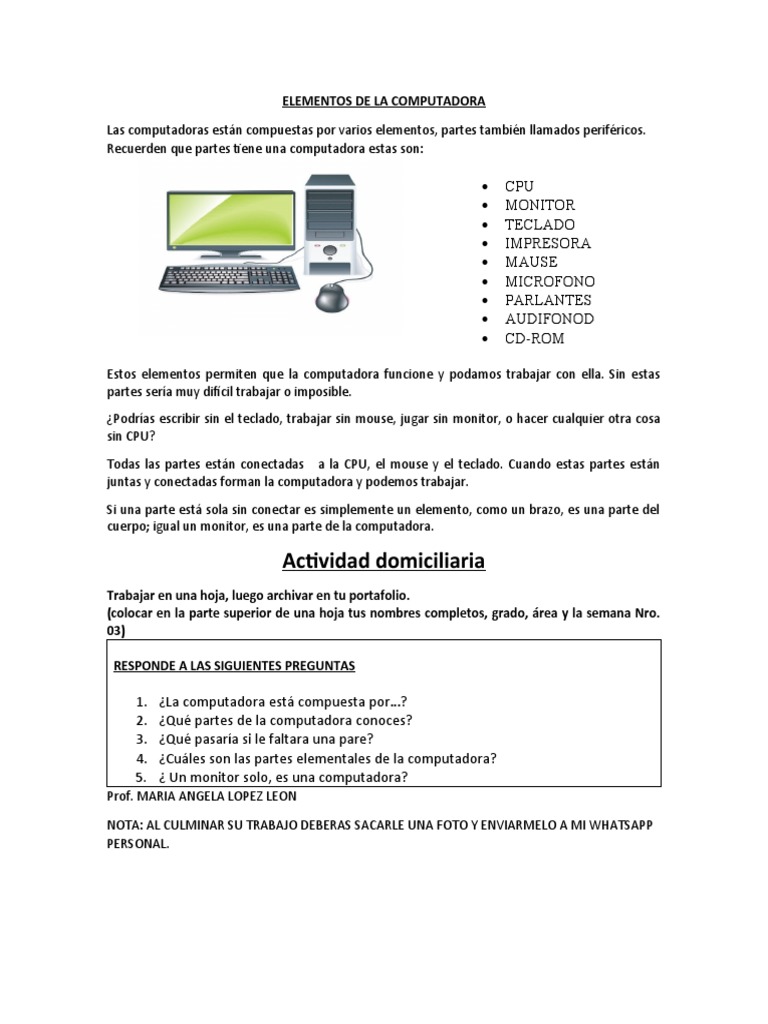 Elementos de La Computadora | PDF