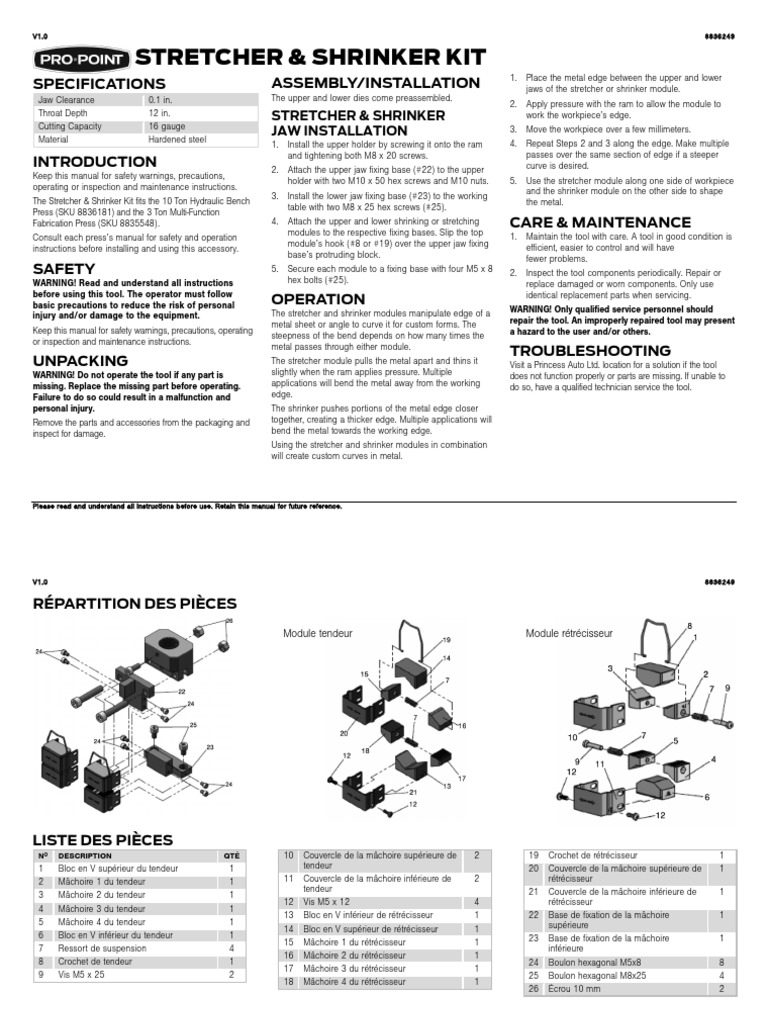Strecher - Shrinker 8836249 | PDF | Sheet Metal | Building Materials
