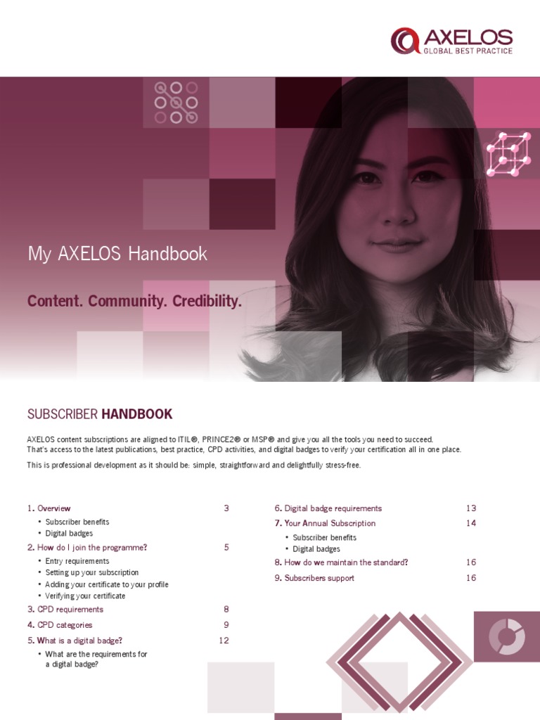 My AXELOS Handbook: Content. Community. Credibility | PDF | Itil ...