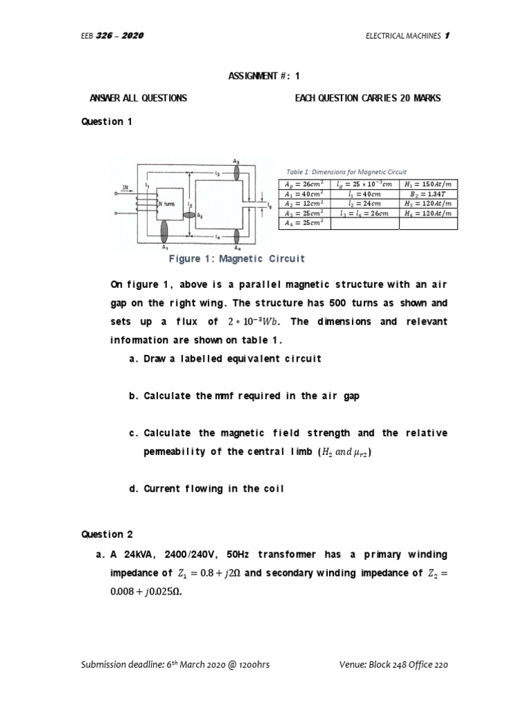 Assignment #: 1 Answer All Questions Each Question Carries 20 Marks ...