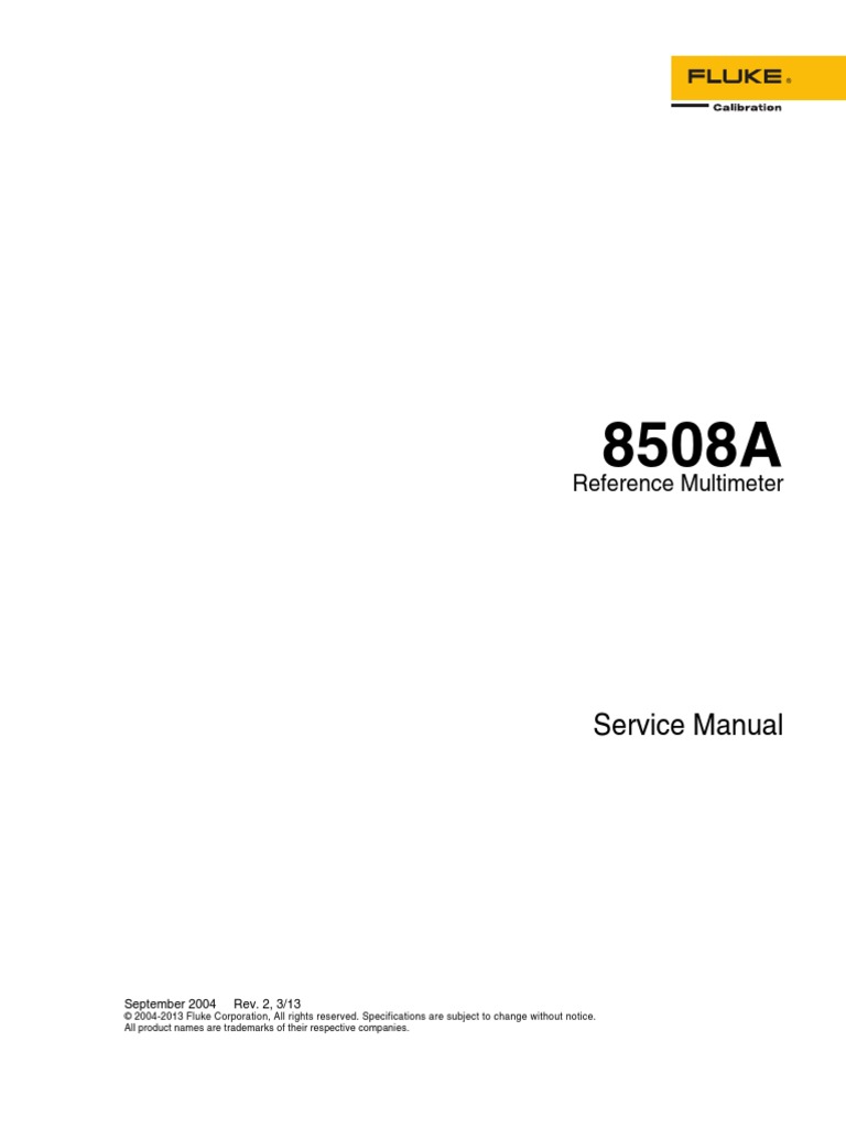 Service Manual: Reference Multimeter | PDF | Capacitor | Mains Electricity