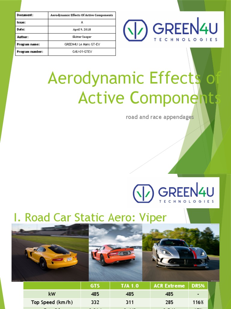 2 Aerodynamic Effects of Active Components | PDF | Sports Cars | Vehicles